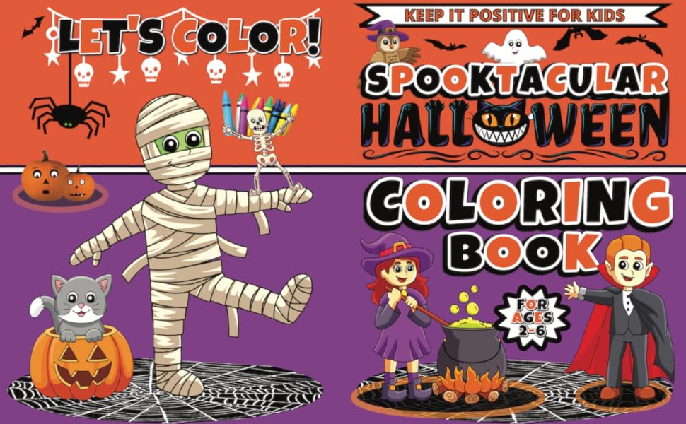 Spooktacular Halloween Coloring Book: Halloween Coloring Pages For Kids ...