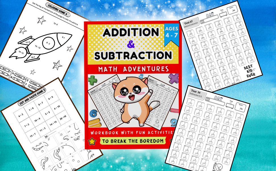 Math Adventures, Addition And Subtraction Workbook With Fun Activities ...
