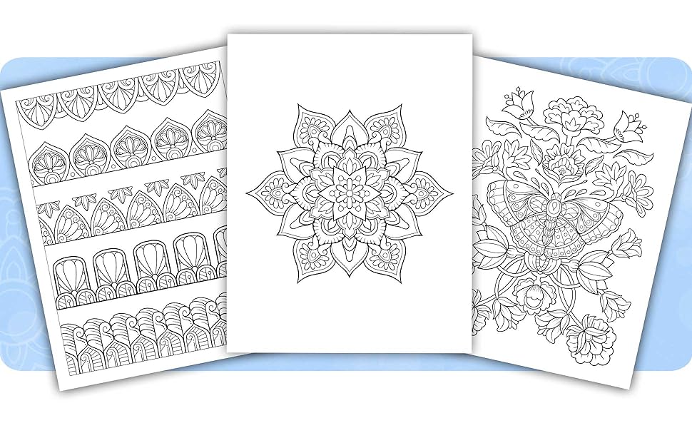 Amazon.com: Mindful Patterns: Adult Coloring Book with Easy and Relieving Mandala Style Pattern ...