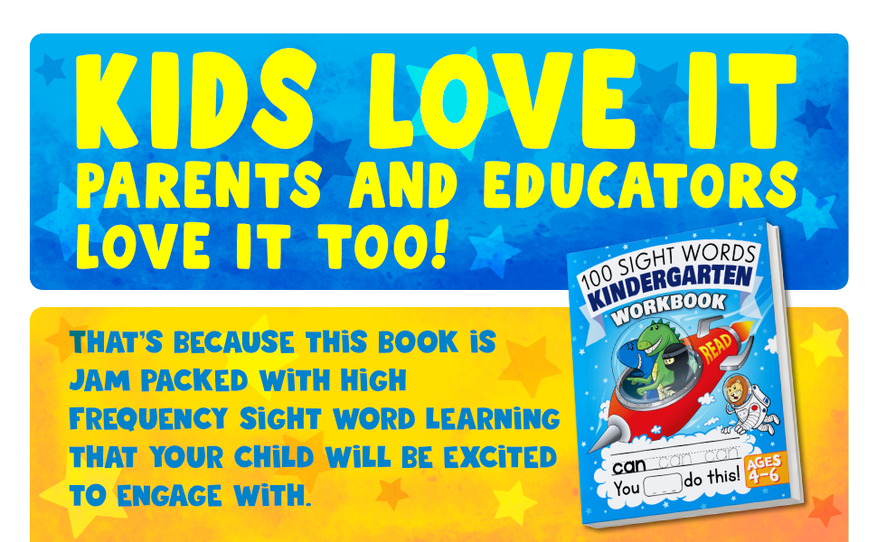 100 Sight Words Kindergarten Workbook Ages 4-6: A Learn to Read and ...