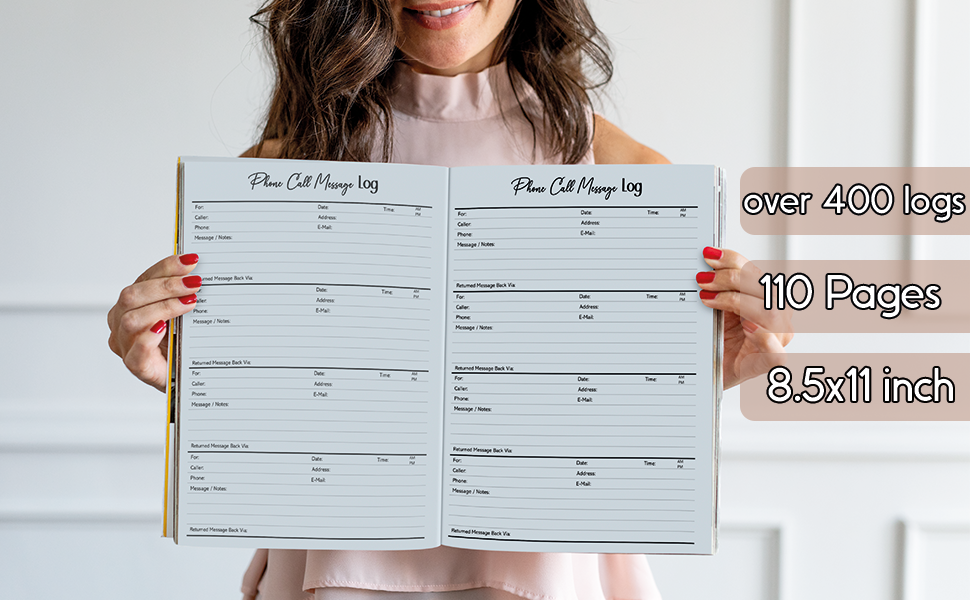 Phone Call Log Book: Business Call Log Notebook with 500 Log Call Space ...