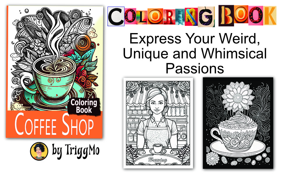 Amazon.com: Coffee Shop Coloring Book: 35 Pages For Adults To Express ...