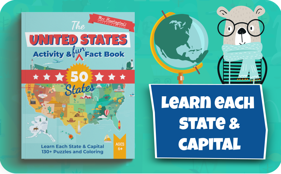 United States Activity and Fun Fact Book: 50 States Geography Workbook ...