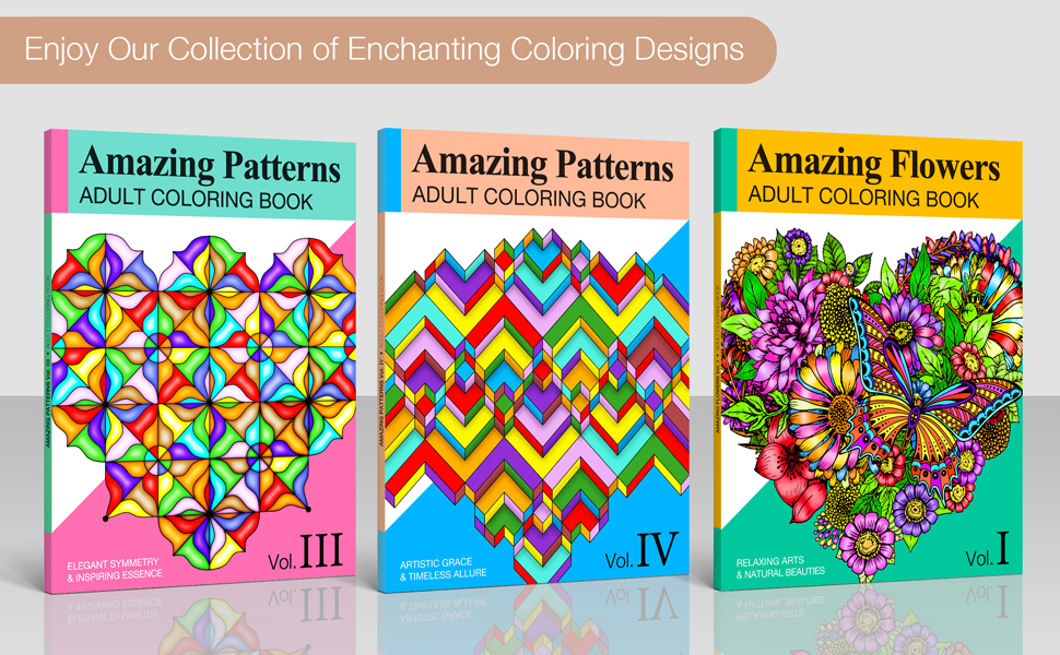 Amazon.com: Amazing Patterns Adult Coloring Book - Vol. IV: Stress Relieving Designs, Mindful ...