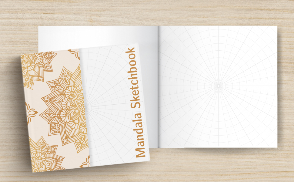 Mandala Sketchbook: Circular Grid Notebook with Polar Coordinate Graph Paper (8.5"x 8.5") For ...