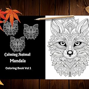 Amazon.com: Calming Animal Mandalas Coloring Book Volume 1: Therapeutic ...