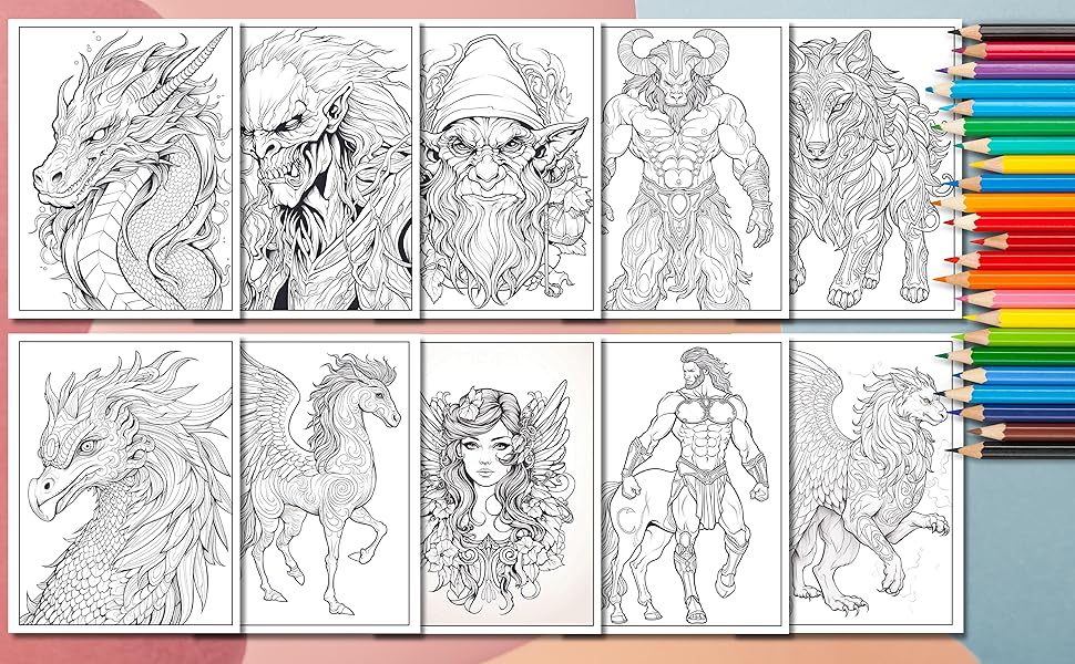 Amazon.com: Mythical Creatures Coloring Book: Explore the Amazing World of Fantasy Animals and ...