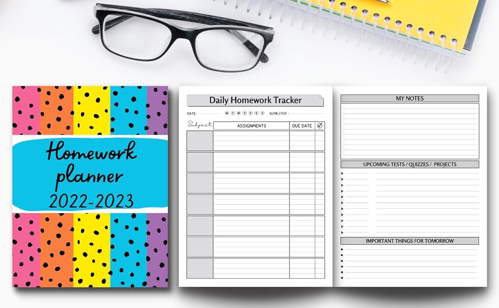 Homework Planner 2022-2023: Simple Homework Planner Academic Year 2022 ...