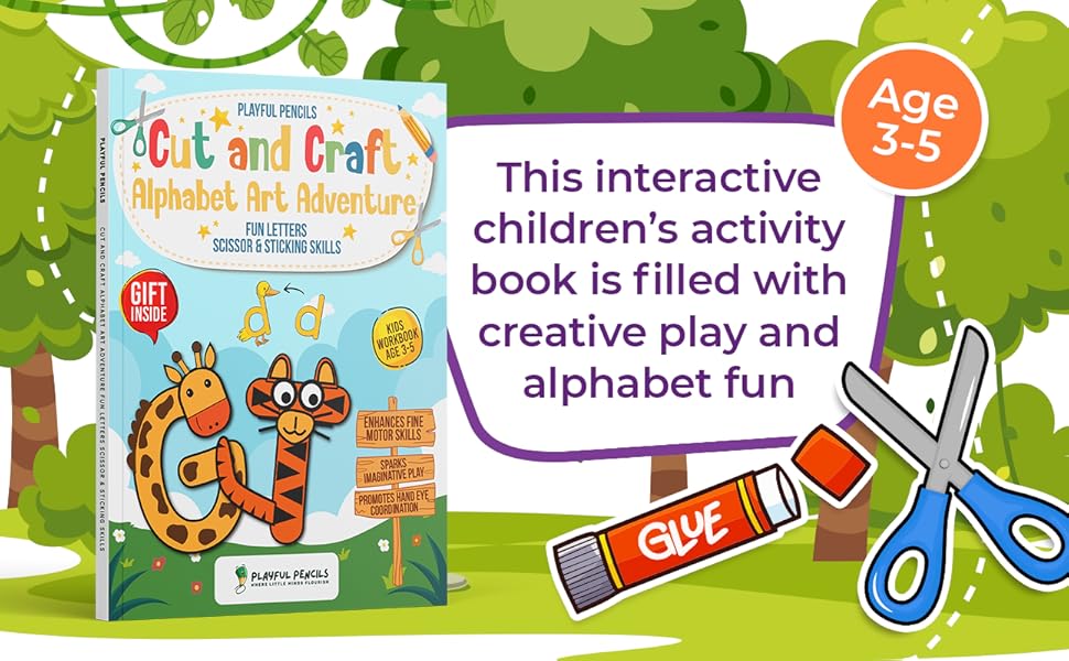Amazon.com: Playful Pencils Cut and Craft Alphabet Art Adventure: Fun Letters, Scissor ...