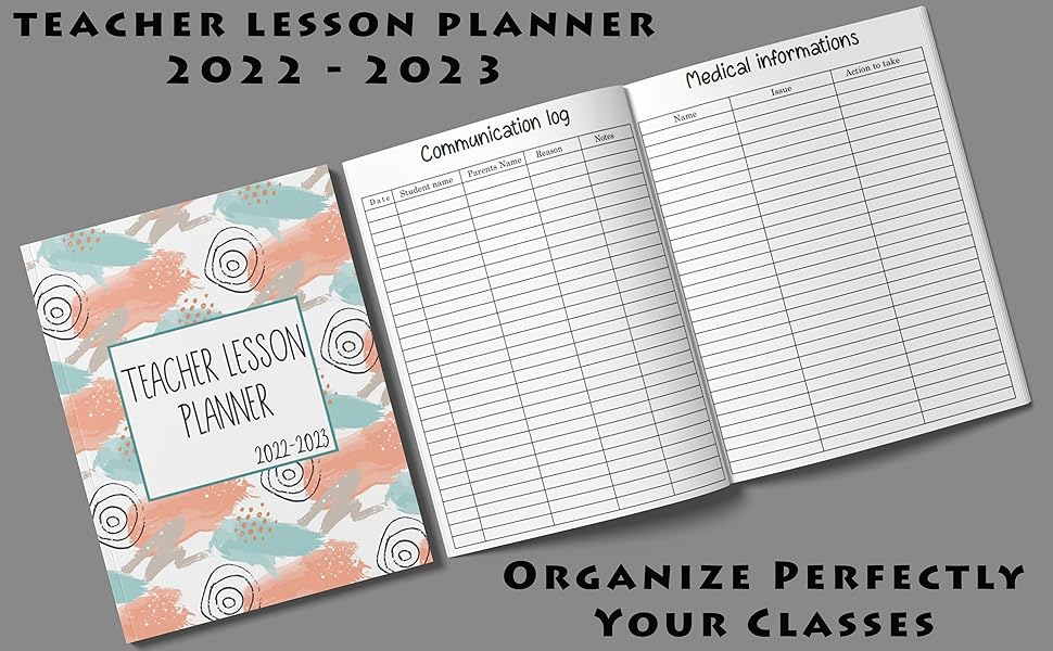 Teacher Lesson Planner 2022-2023: Weekly and Monthly Teacher Organizer ...