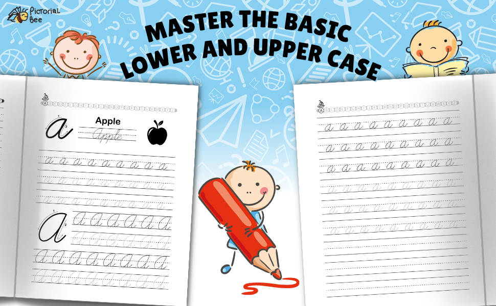 The Big Cursive Handwriting Workbook For Kids and Beginners: Tracing ...