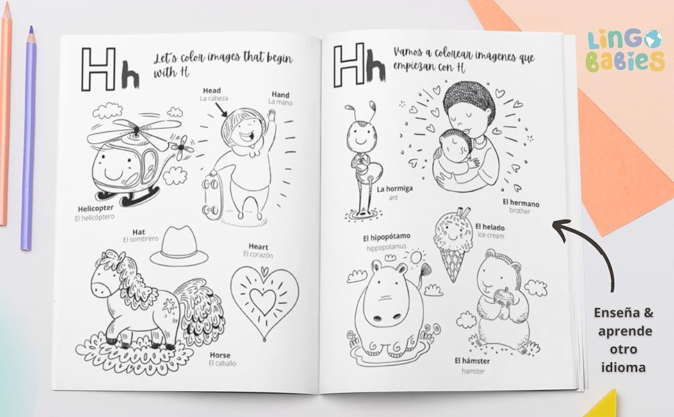 Children´s Bilingual Coloring Book - color & learn the alphabet and ...
