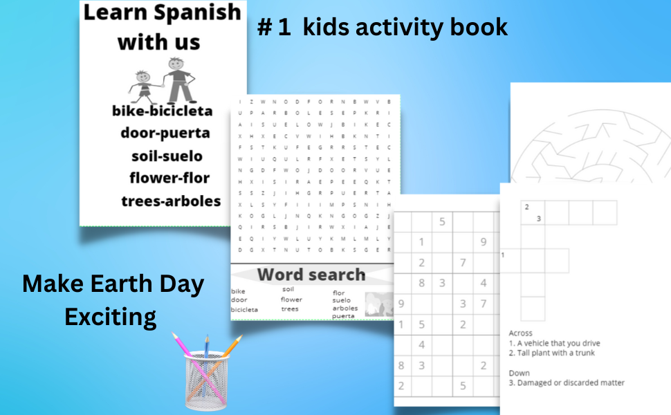 Earth Day Puzzles & Word Search in Spanish: Learn Spanish Earth Day ...