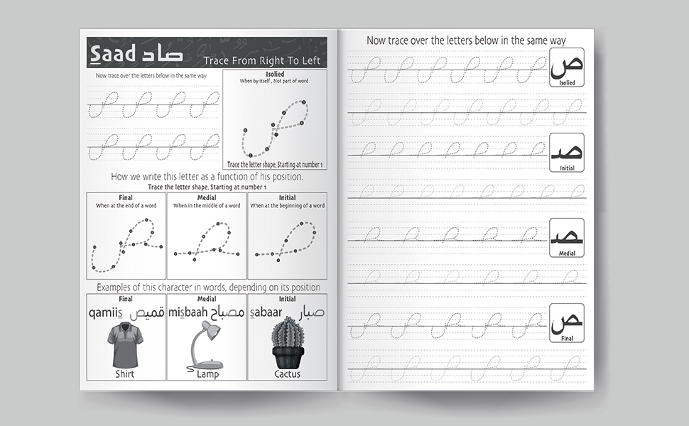 Alif Baa Tracing and Practice: Arabic Alphabet Handwriting workbook ...