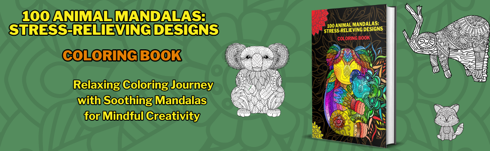 Amazon.com: 100 Animal Mandalas: Stress-Relieving Designs: A Coloring Book with Relaxing ...