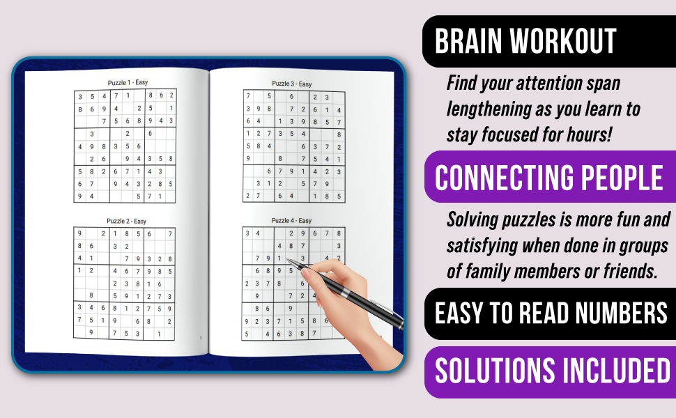Sudoku puzzles for seniors large print: Boost Cognitive Health and Improve Memory,"Mindful Mind ...