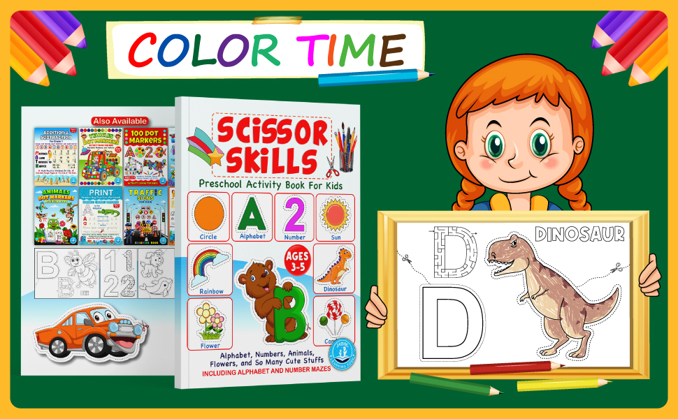 Scissor Skills Preschool Activity Book for Kids: Fun and Creative ...