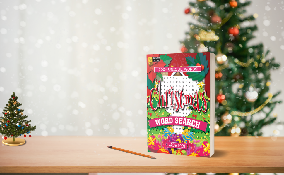 Large Print 1200+ Words Christmas Word Search: Christmas Themed Word ...