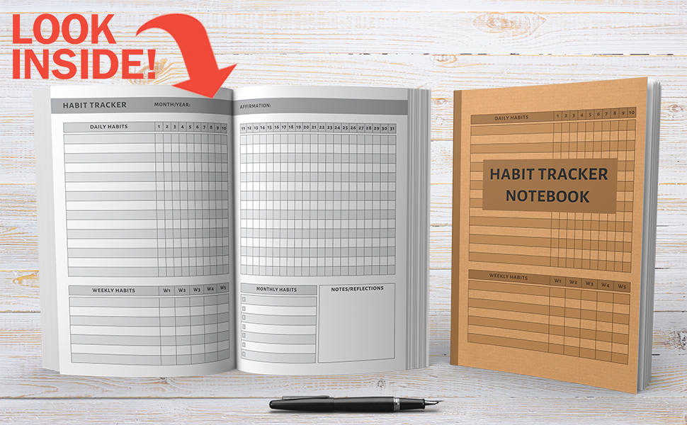 Habit Tracker Notebook: Personal Habit Tracker Logbook to Keep Track of Your Daily, Weekly, and ...