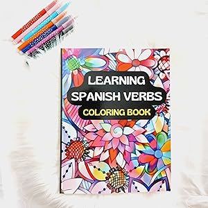 Amazon.com: Learning Spanish Verbs Coloring Book: Flower Pattern Coloring Pages with Phrases and ...