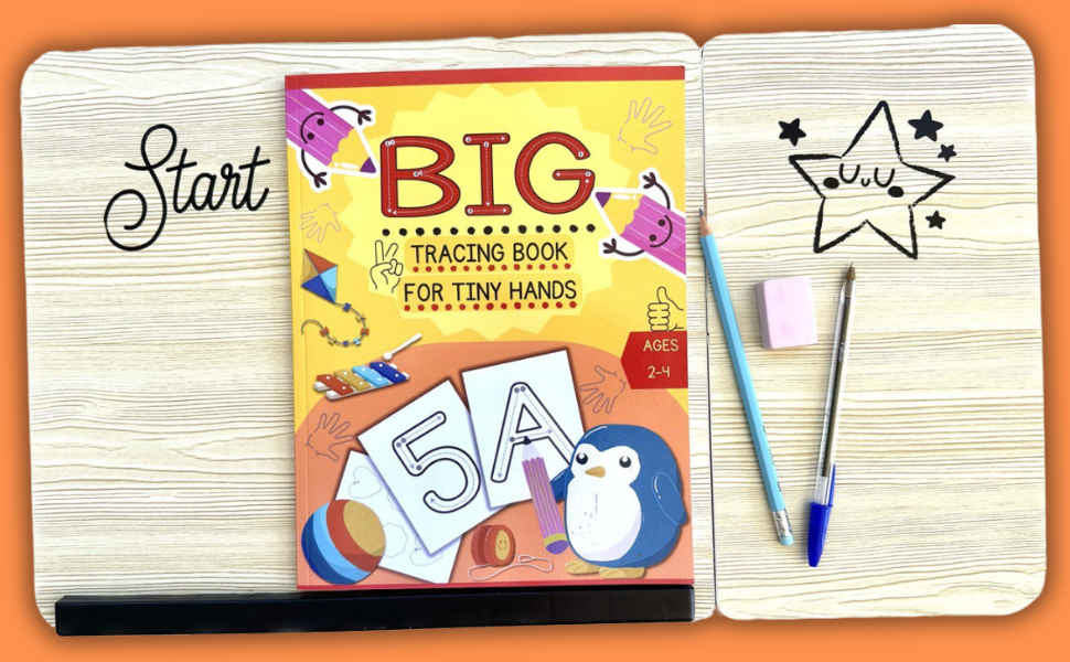 Big Tracing Book For Tiny Hands: Learn To Write For Toddlers Ages 2-4 ...