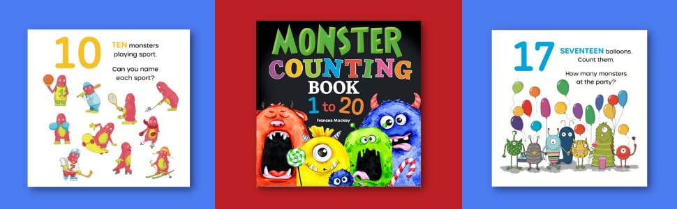 Monster Counting Book 1 to 20: Amazon.co.uk: Mackay, Frances ...