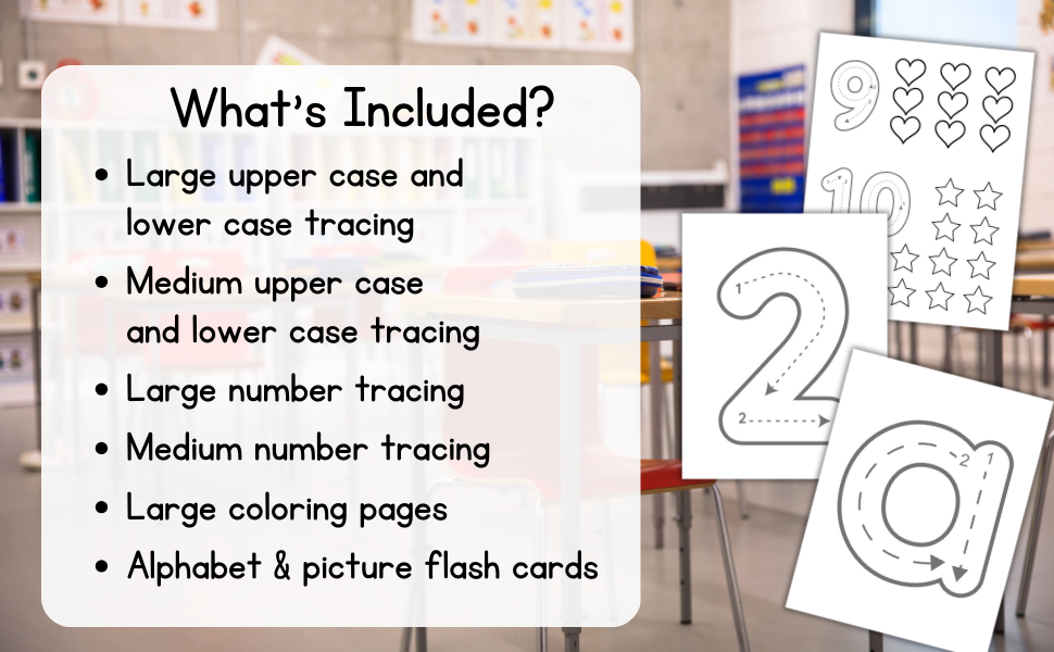 Large ABC Letters, Numbers, Shapes, Tracing & Coloring Book for ...