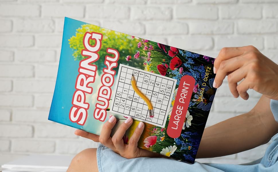 SPRING SUDOKU Large Print: 160 Easy Puzzles and 160 Medium Puzzles for ...