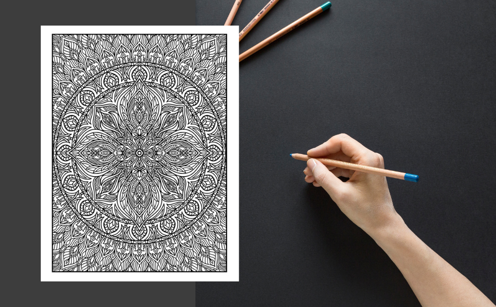 Intricate Patterns : Adult Coloring Book - Volume V (A Book of Less ...