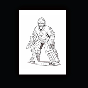 hockey goalie coloring pages