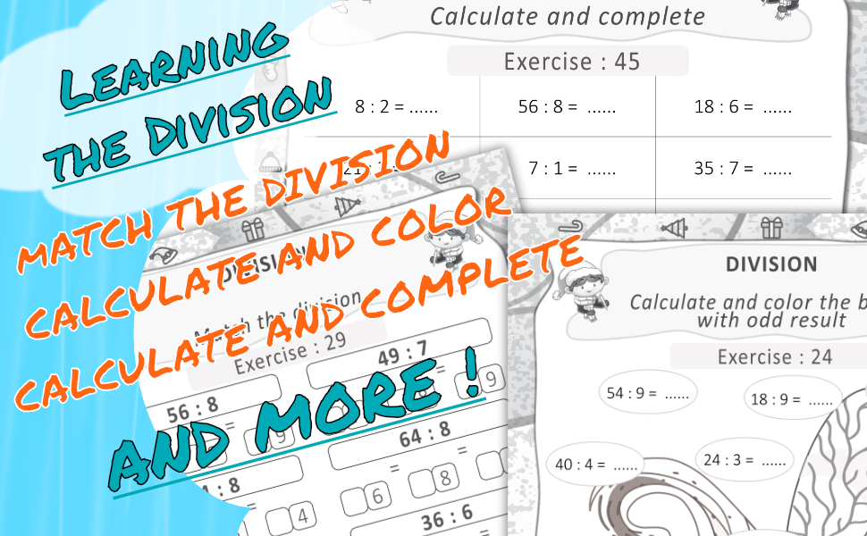 Multiplication and Division up to 100 for Kids Ages 7-9 Math Workbook ...
