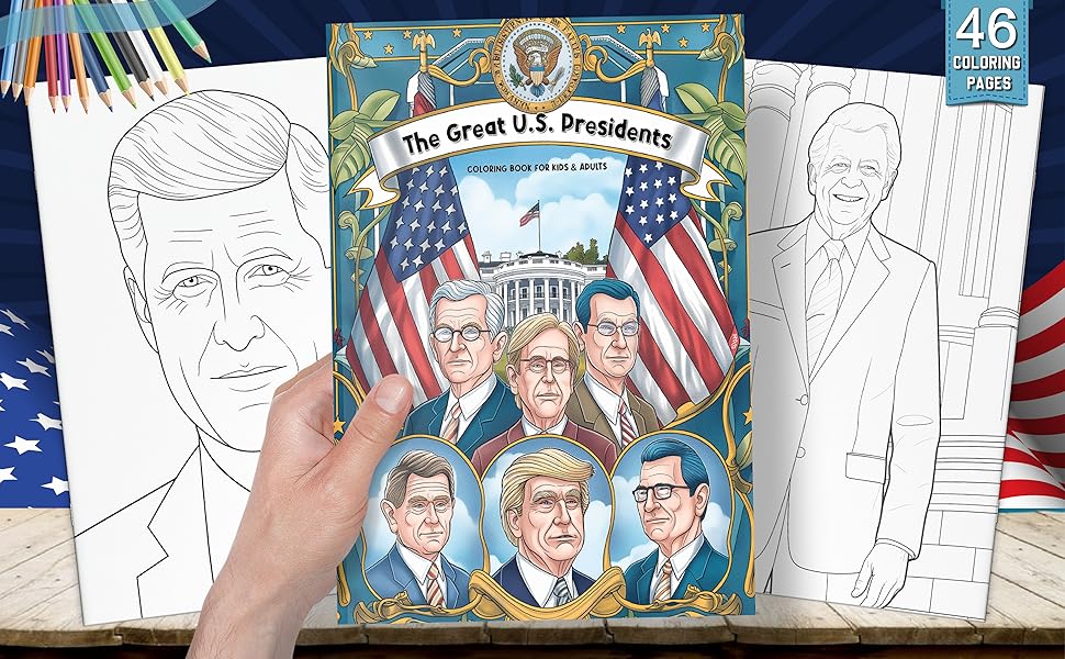 The Great U.S. Presidents Coloring Book: Color & Learn the Presidents ...