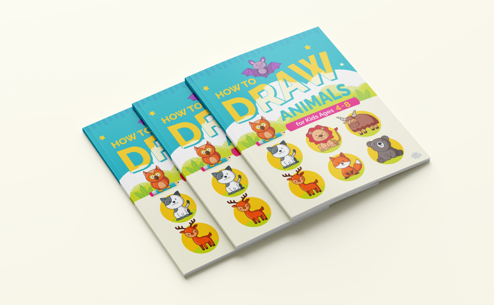 Amazon.com: How to Draw Animals for Kids Ages 4-8: Learn to Draw 50 ...