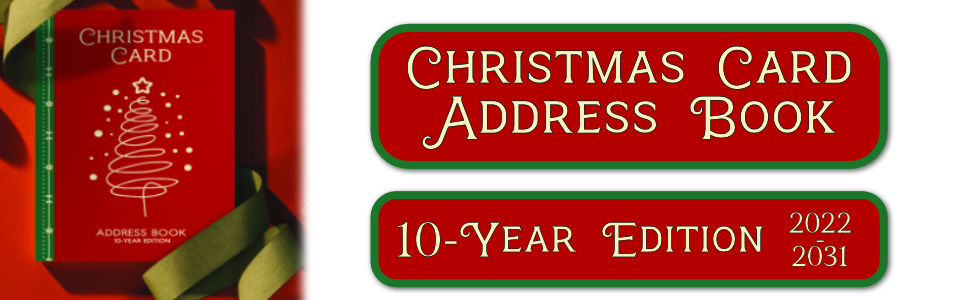 Christmas Card Address Book: Ten-Year Record for 'Sent and Received ...
