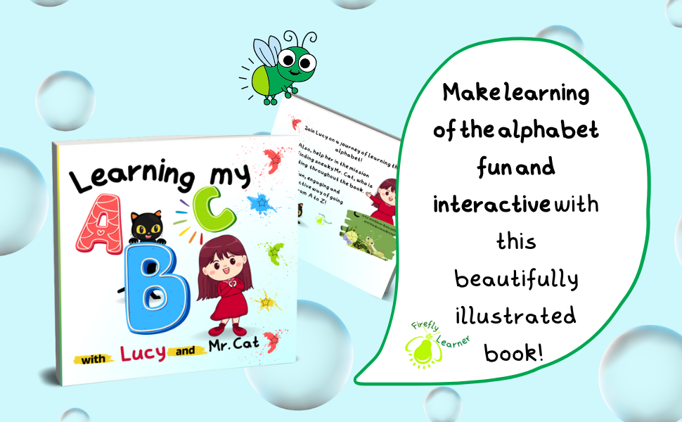 Learning my ABC with Lucy and Mr. Cat: A to Z Illustrated Book for ...