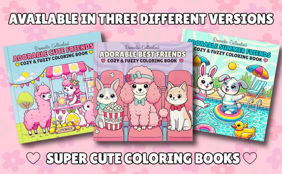 Amazon.com: Adorable Cute Friends Cozy & Fuzzy Coloring Book: Bold ...