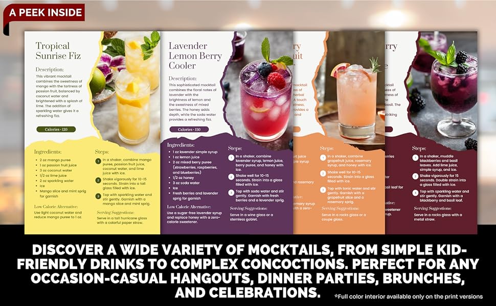 Amazon.com: 101 Mocktails Recipe Book: Flavorful Non-Alcoholic Drinks for Any Occasion. Classic ...