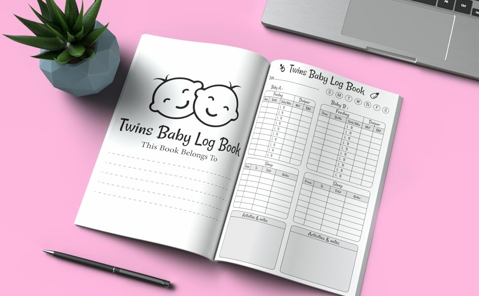Amazon.com: Twin Girls Daily Log Book : Baby Log Book For Twins - Daily Tracker For Newborns ...