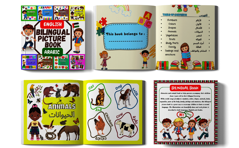 Bilingual Picture Book English Arabic: A Visual Dictionary For Kids Let ...