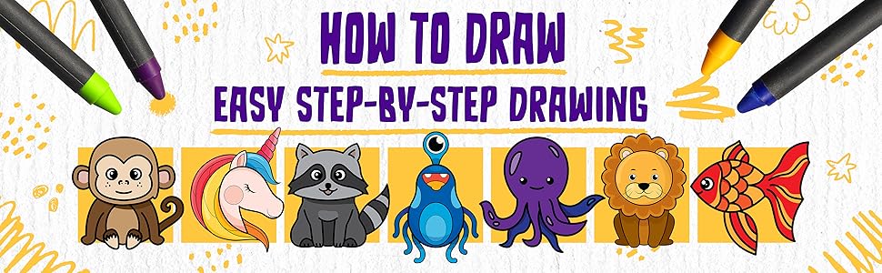 How To Draw Animals: 100 Step By Step Drawings For Kids Ages 4 - 8 (How ...