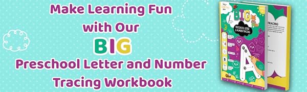 Amazon.com: Big Preschool Letter and Number Tracing: Large Letter ...