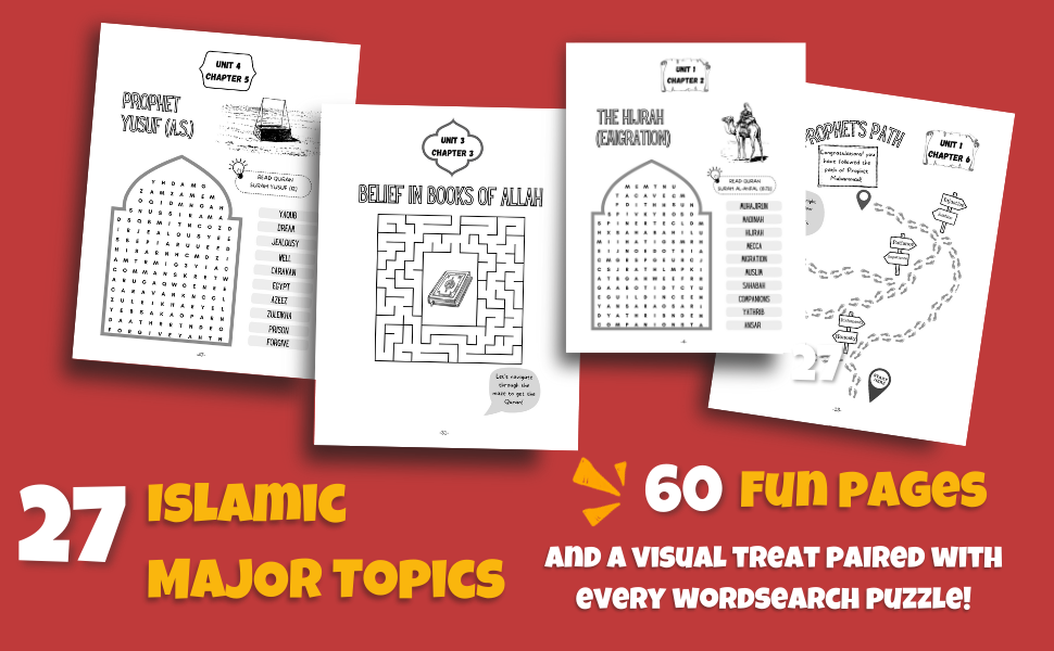 Islamic Activity Book: Word Search for Kids Ages 9-12, Ramadan ...