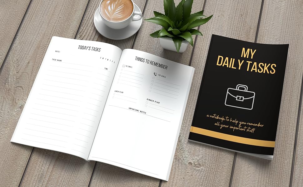 My Daily Tasks Planner: A Notebook to Help You Remember All the ...
