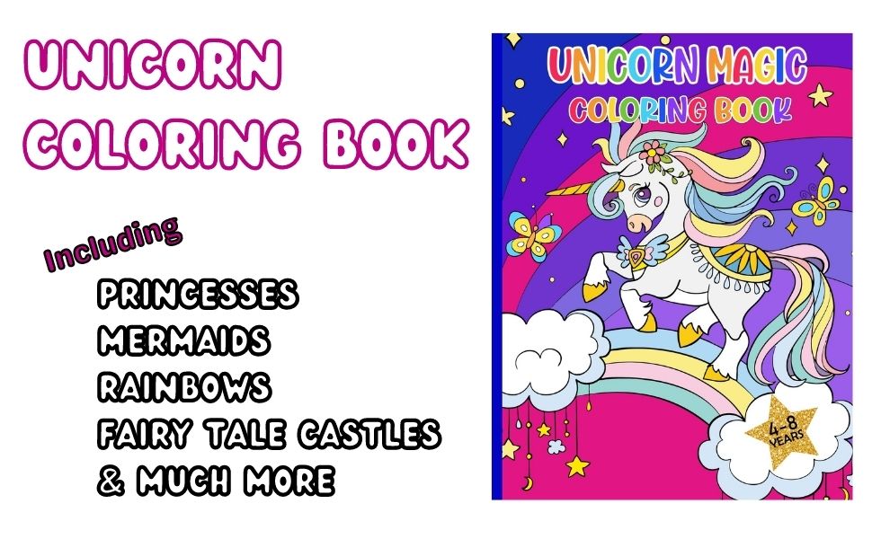 Unicorn Magic Coloring Book for Girls Ages 4-8 Years Old: Unicorn ...