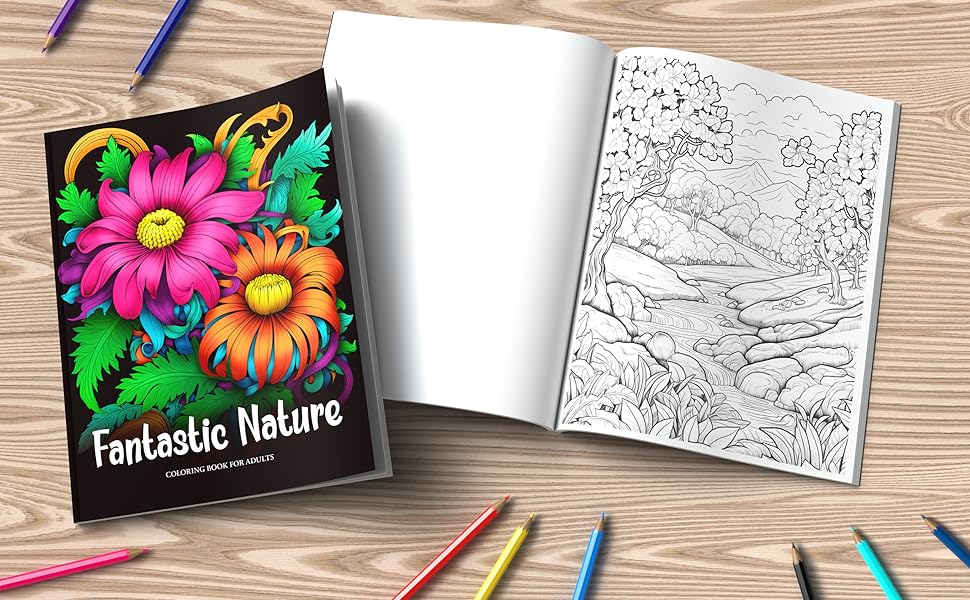 Amazon.com: Fantastic Nature: 40 coloring pages for older children and ...