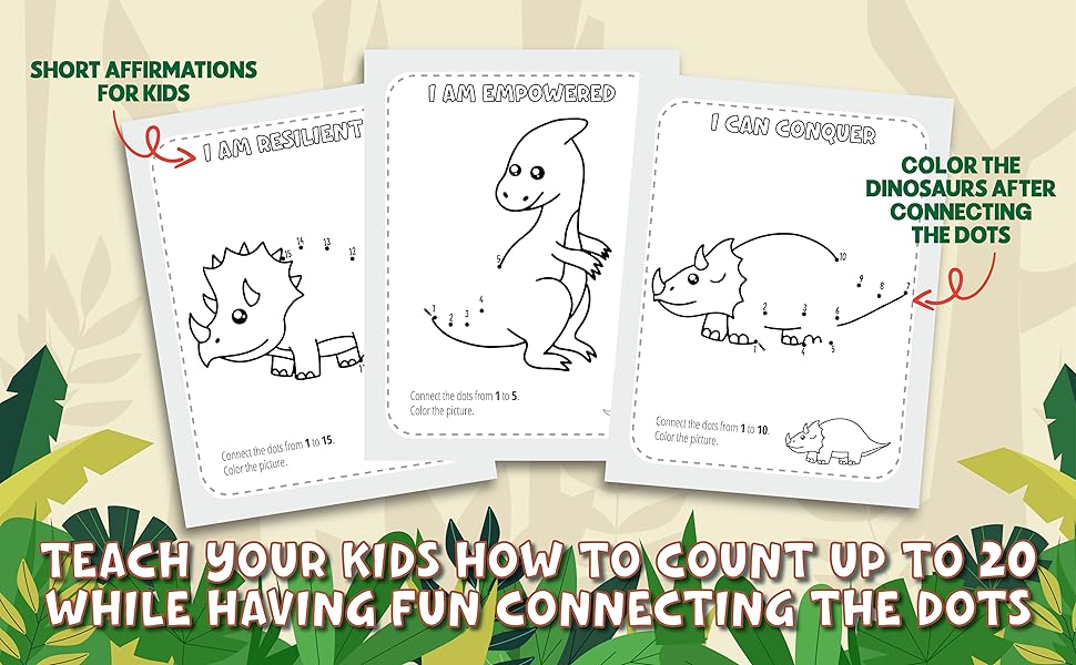 Dinosaur Dot-to-Dot Book for Kids Ages 4 Years Old: Connect The Dots ...