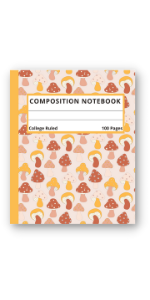 Composition Notebook Wide Ruled: Retro Vintage Boho Aesthetic Heart ...