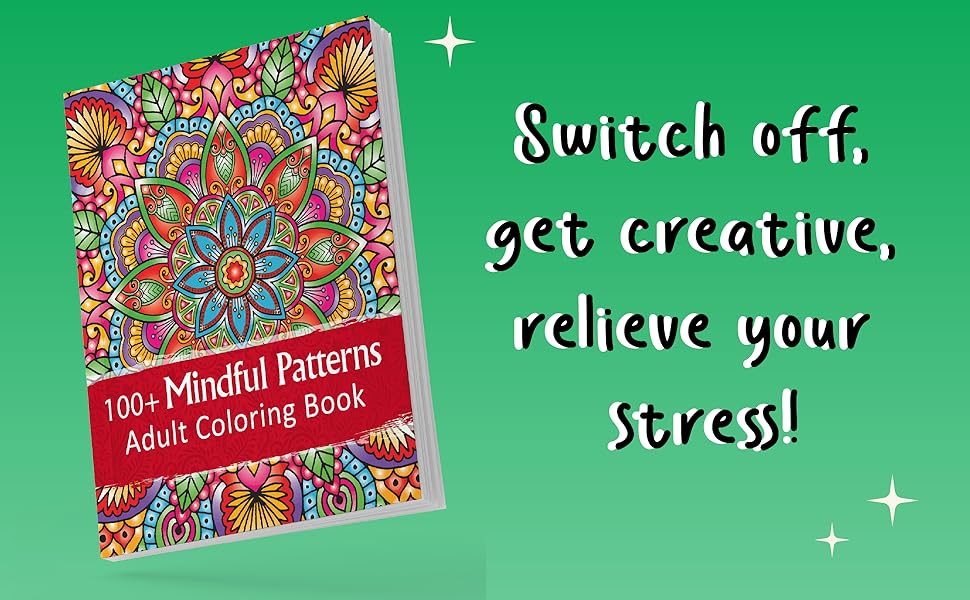 Amazon.com: 100+ Mindful Patterns Adult Coloring Book: Relax & Color With Mandala, Animals ...