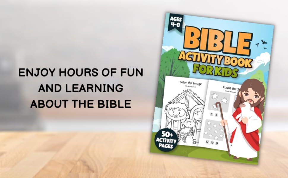 Bible Activity Book for Kids Ages 4-8: Over 55 Fun Puzzles and Games ...