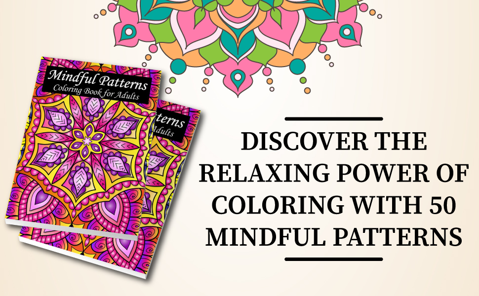 Amazon.com: Mindful Patterns Coloring Book for Adults: Large Print Adult Coloring Book Stress ...